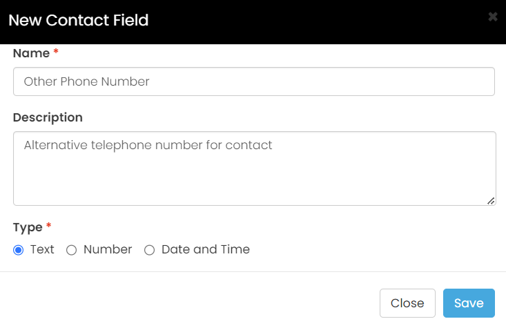 Contact Fields – ZiftONE