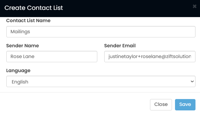 Manage Contact Lists – ZiftONE