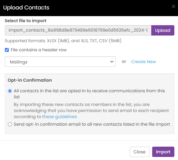 Uploading New Contacts in Bulk – ZiftONE