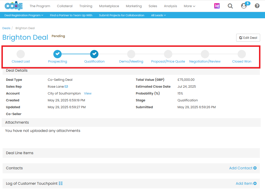 About the Deal Detail View – ZiftONE