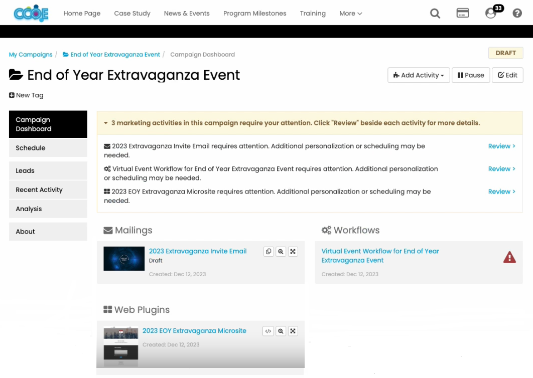 Activating a Supplier-Hosted Event Campaign – ZiftONE