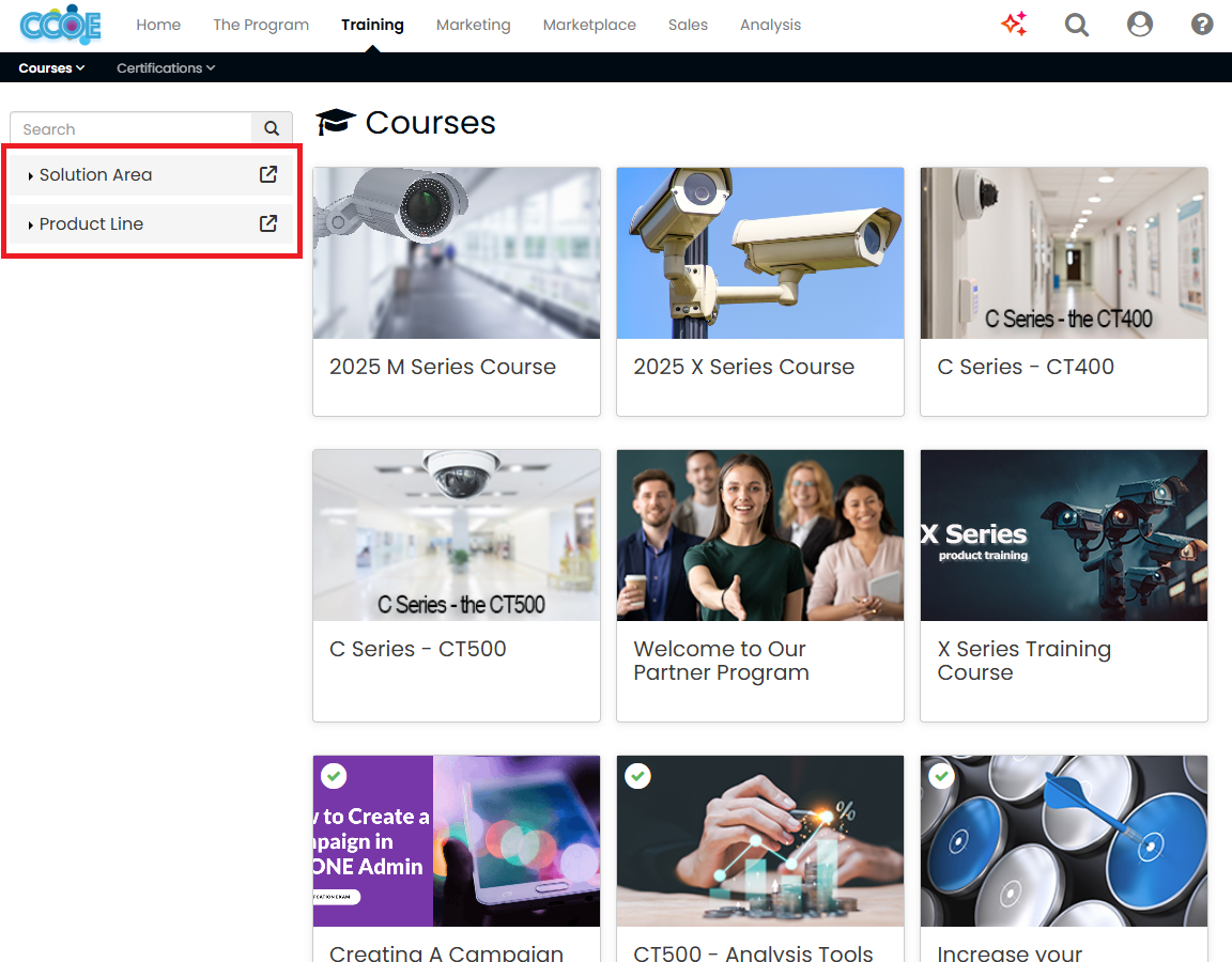 Filtering the Training Pages – ZiftONE